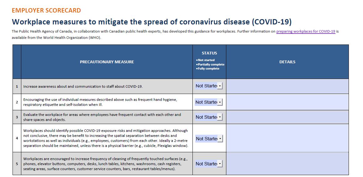 WorkSafeNB | Employer tool to slow the spread of COVID-19